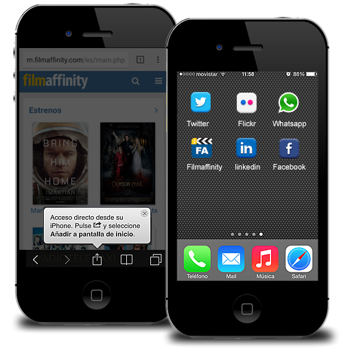Como añadir Filmaffinity a la pantalla de inicio - Filmaffinity